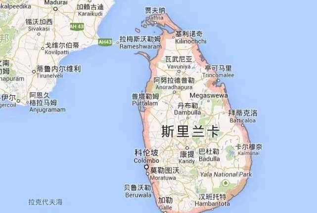 斯里兰卡地理位置地图面积及人口，属于哪个洲？